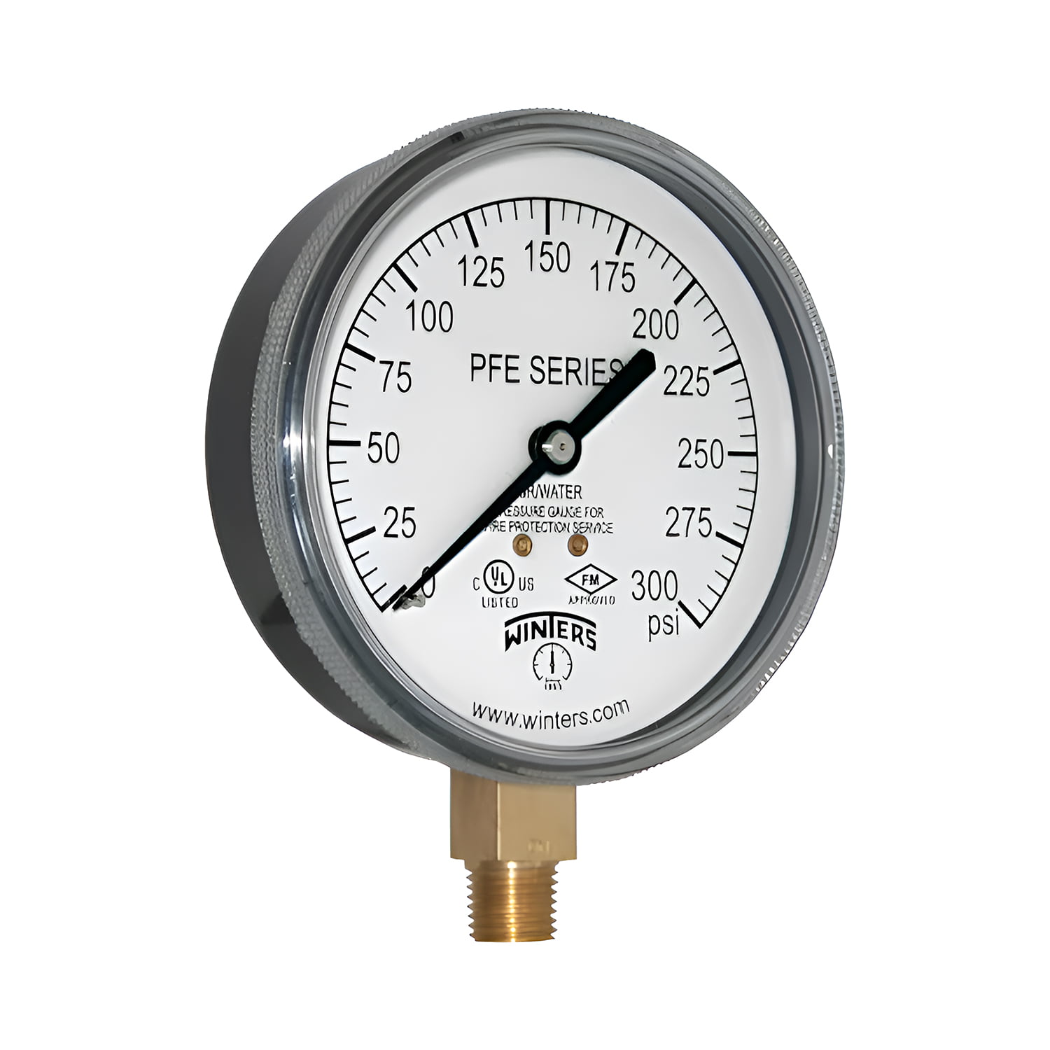 Manometro 0 A 300 PSI Dial 4" S/ Glicerina UL/FM - Armabraes