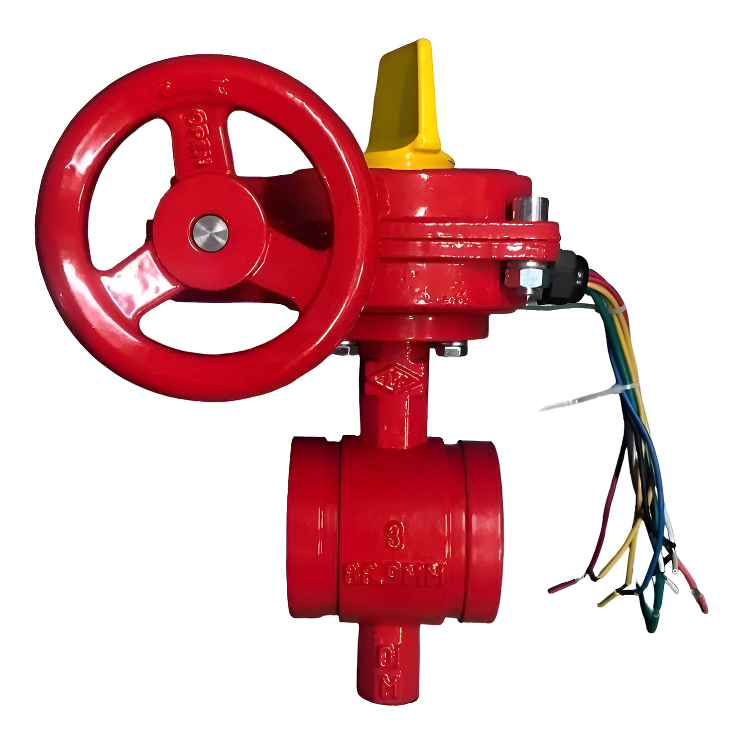 valv. mariposa ranurado c / switch fierro ductil 300 psi ul/fm mech ...